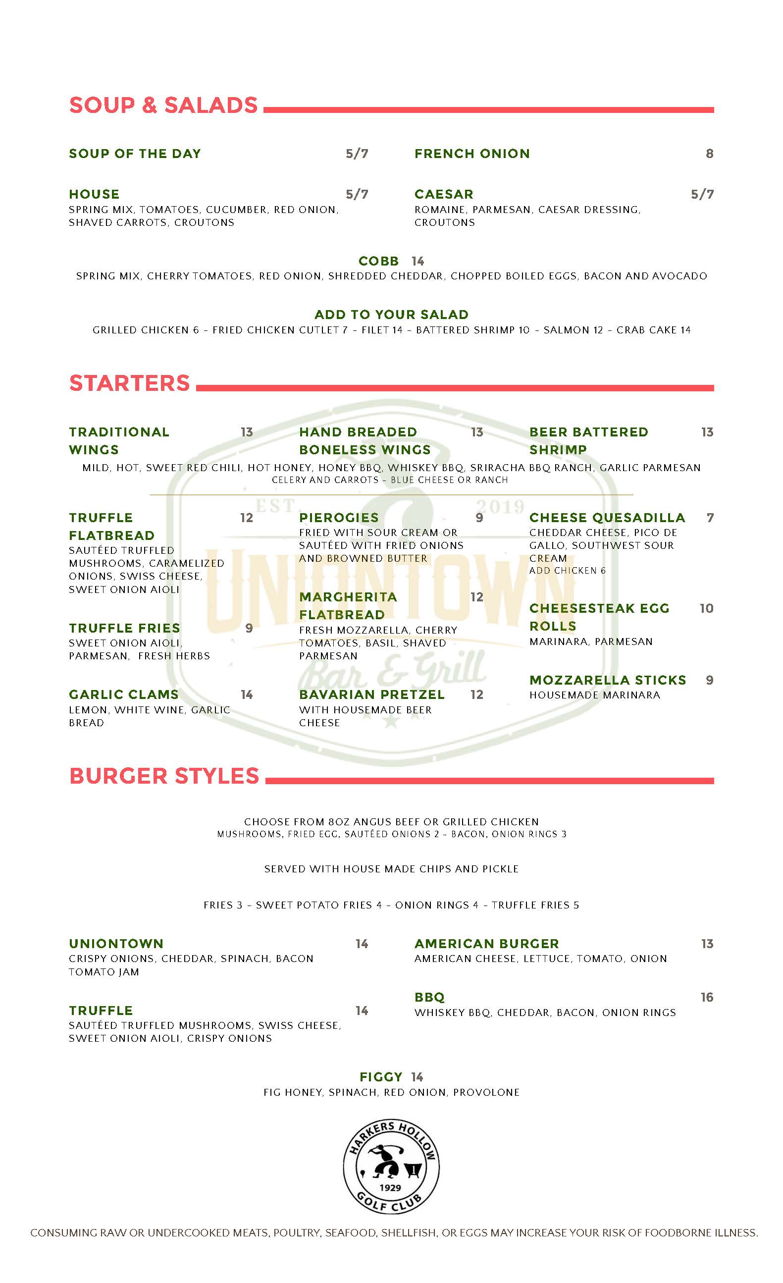 Restaurant - Harkers Hollow Golf Club