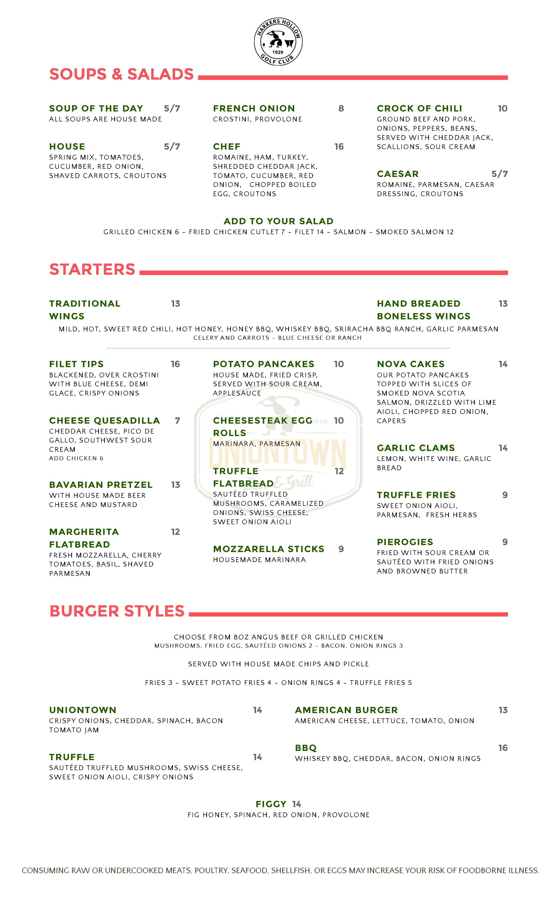 Restaurant - Harkers Hollow Golf Club